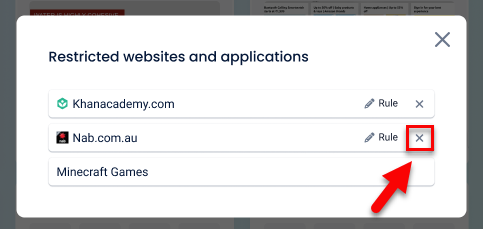 Close a tab for a Student – Classwize